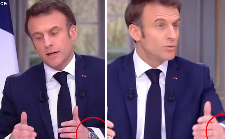 Macron appeared in a TV interview with an expensive watch - He ...