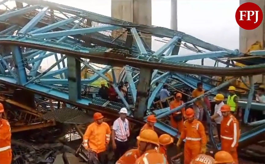 Tragedy in India: Crane collapses during bridge construction, killing ...