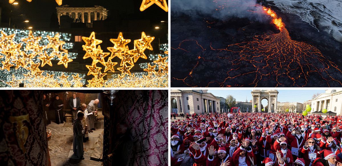 The thousands of Santas, beautiful Athens, the prayers in Bethlehem and ...