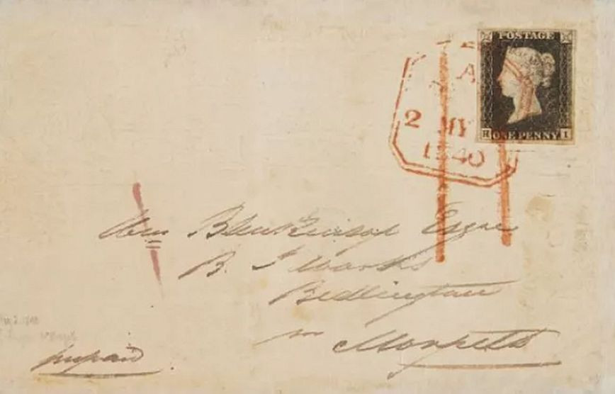 The first letter sent with a stamp 183 years ago is up for auction ...