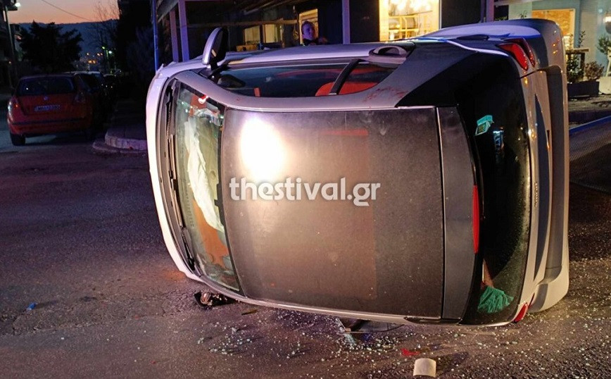 Αυτοκίνητο έπεσε σε παρκαρισμένο όχημα στη Θεσσαλονίκη – Απεγκλωβίστηκε ...