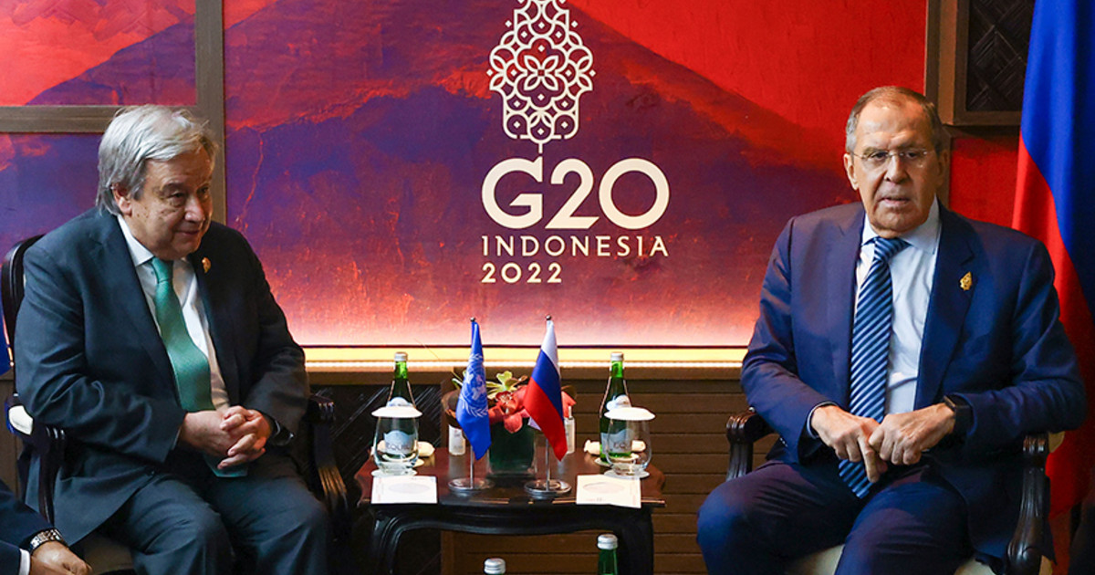 G20: Συνάντηση Λαβρόφ – Γκουτέρες στο περιθώριο της Συνόδου - Newsbeast