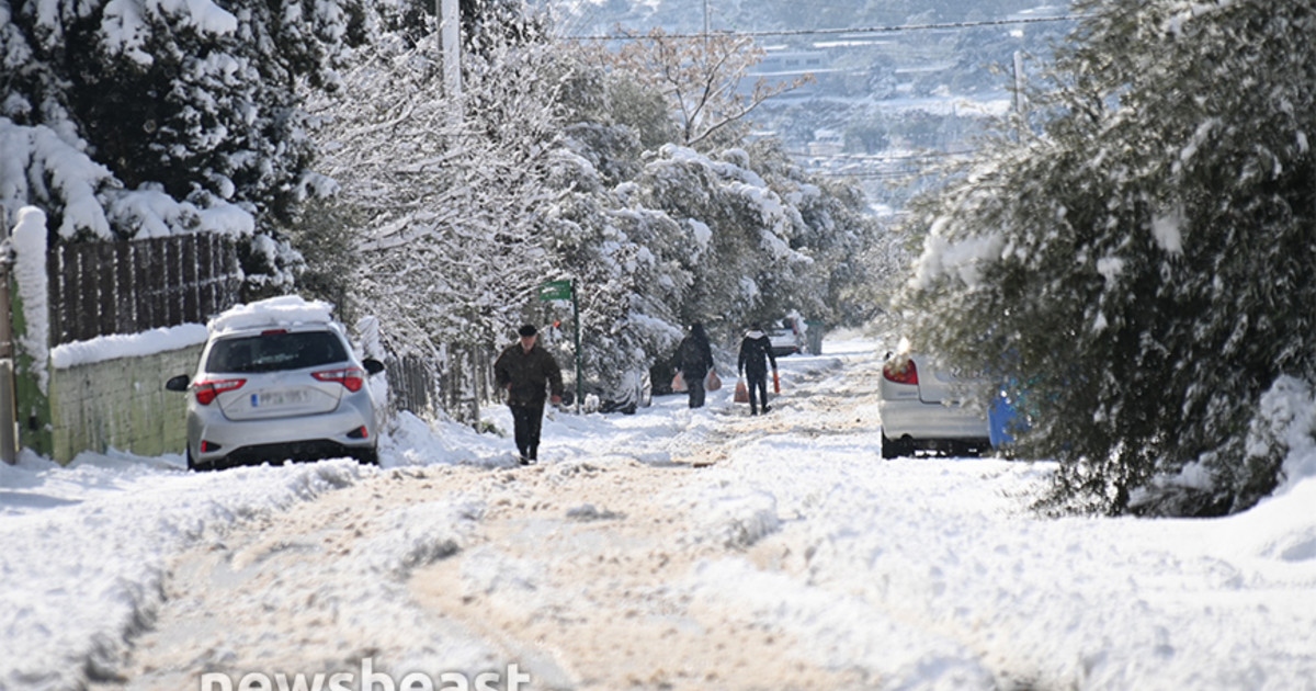 Κακοκαιρία Μπάρμπαρα: Στα λευκά Ελληνορώσων και Νέο Ψυχικό – Δείτε ...