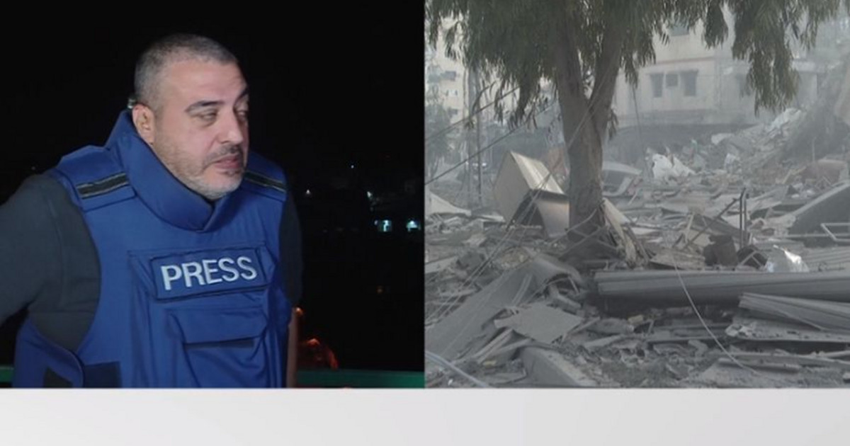Η στιγμή που έκρηξη από ισραηλινό πύραυλο στη Γάζα διακόπτει το live ...