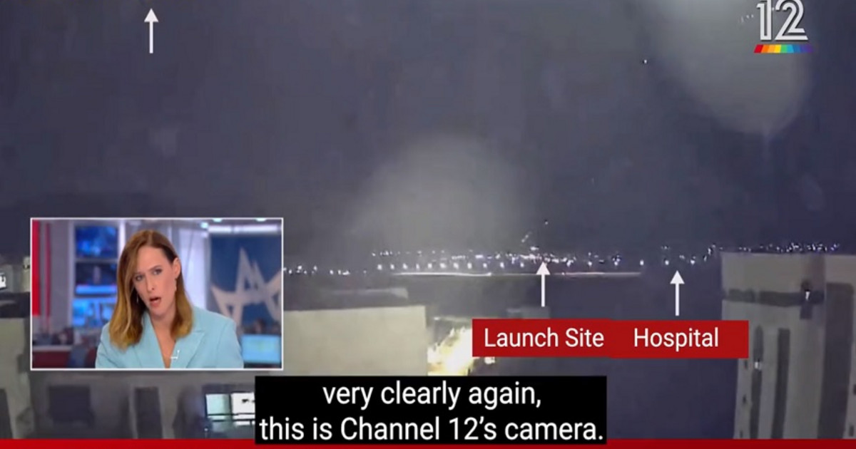 Ισραηλινό κανάλι αποκαλύπτει βίντεο που ισχυρίζεται ότι δείχνει το νοσοκομείο να βομβαρδίζεται ...