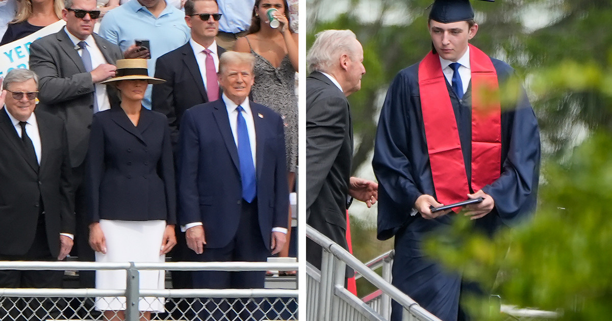 Donald Trump at his son Barron's graduation ceremony - World Stock Market