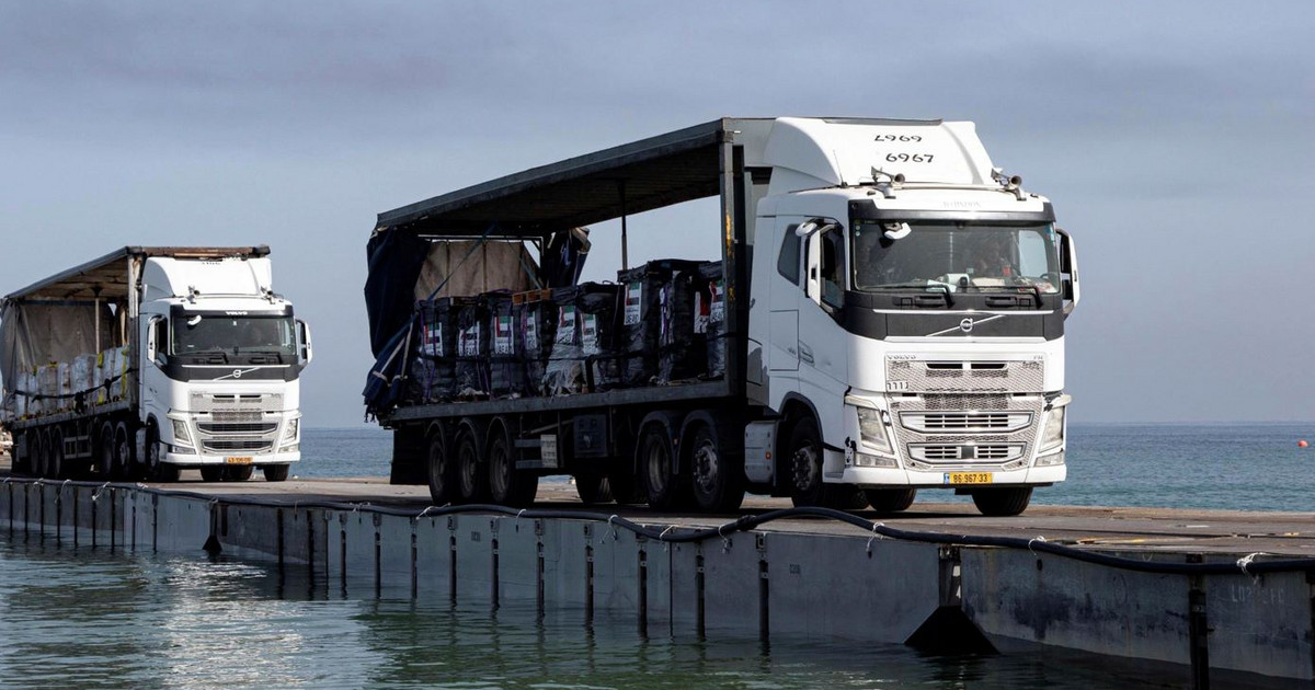 The transfer of humanitarian aid to Gaza via the US-built jetty will ...
