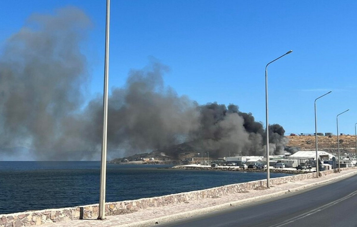 Μυτιλήνη: Φωτιά στο ΚΥΤ του Καρά Τεπέ - Newsbeast