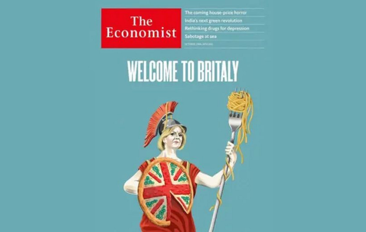 Λιζ Τρας: Οργή για εξώφυλλο του Economist με την πίτσα και τα μακαρόνια ...