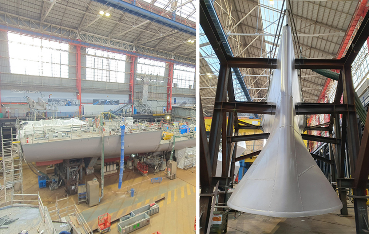 Νέες εικόνες από την ελληνική φρεγάτα Belhara που κατασκευάζεται στη ...