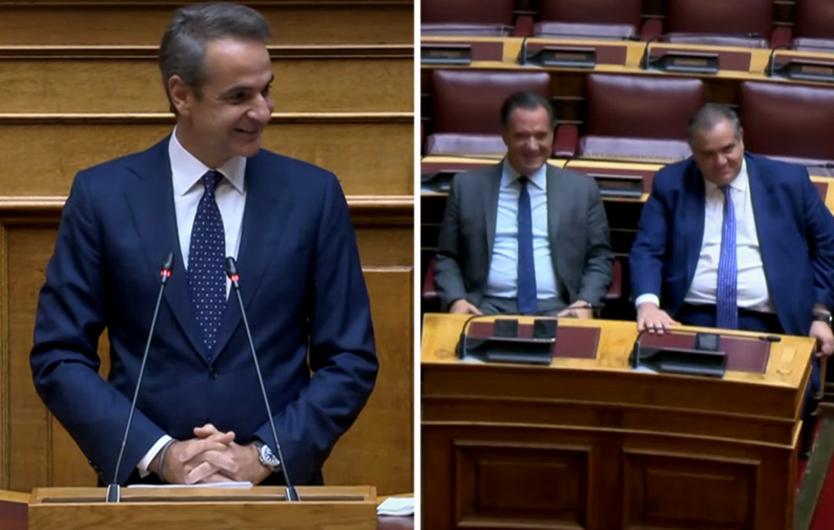 Το αστείο του Κυριάκου Μητσοτάκη για Γεωργιάδη και Σπανάκη που κάθονταν ...