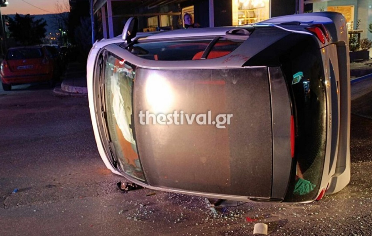 Αυτοκίνητο έπεσε σε παρκαρισμένο όχημα στη Θεσσαλονίκη – Απεγκλωβίστηκε ...