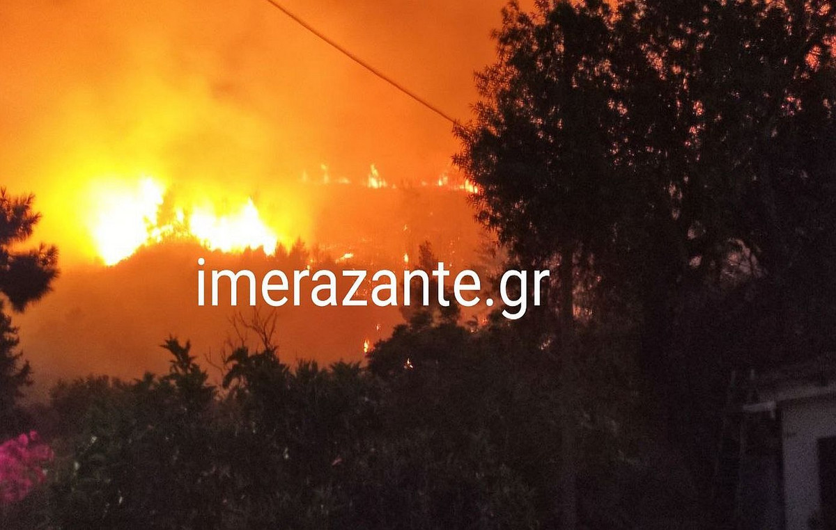 Φωτιά στη Ζάκυνθο στην περιοχή Αγία Μαρίνα - Newsbeast