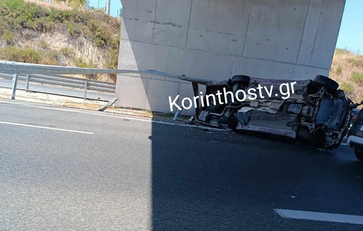 Ανατροπή νεκροφόρας στην Εθνική Κορίνθου – Πατρών - Newsbeast