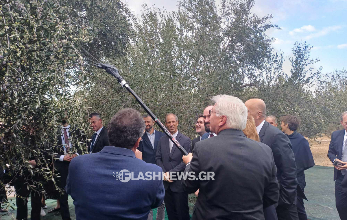 Ράβδισε ελιές στα Χανιά ο Σταϊνμάιερ – Είδε από κοντά τα στάδια ...
