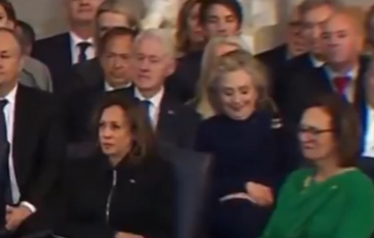 Hillary Clinton burst out laughing at Trump's inauguration when the ...