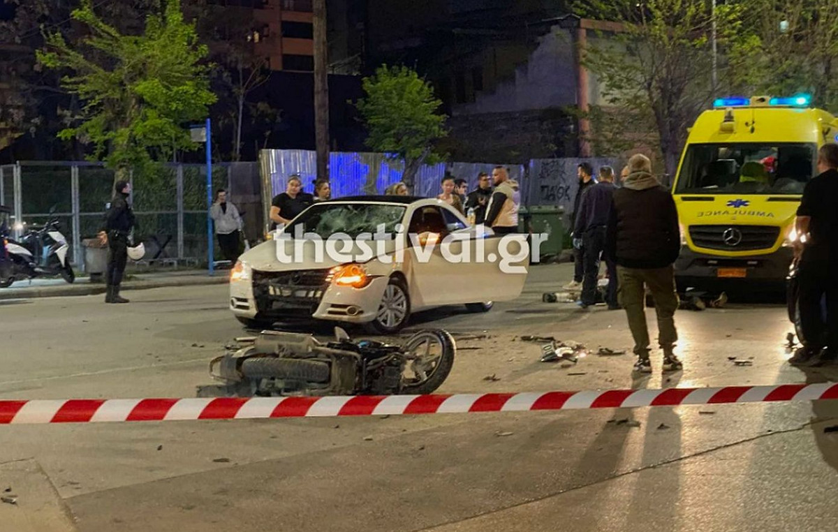 Θεσσαλονίκη: Σφοδρή σύγκρουση αυτοκινήτου με μηχανή – Ένας τραυματίας ...