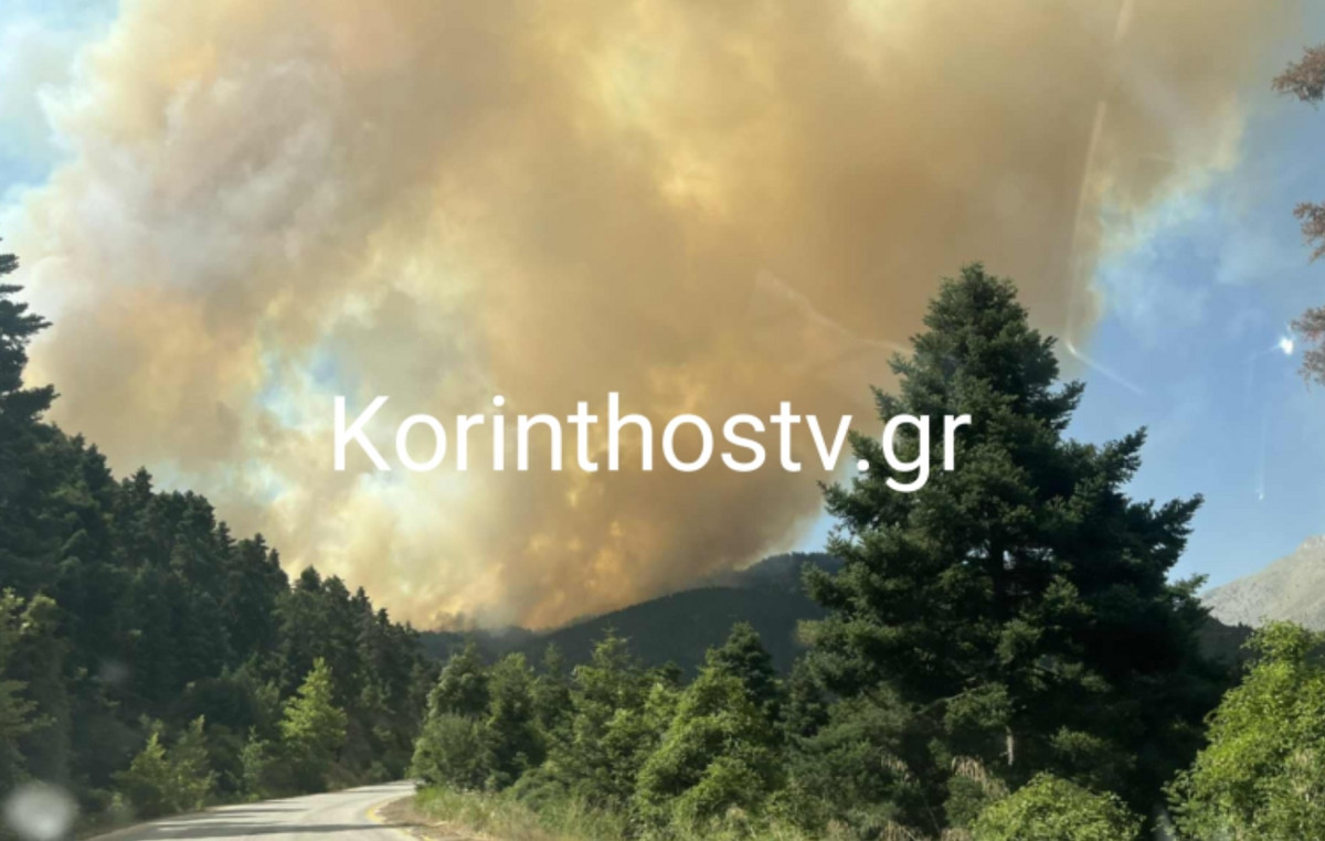 Φωτιά στον Φενεό Κορινθίας – Ισχυρές δυνάμεις στο σημείο, μήνυμα από το ...