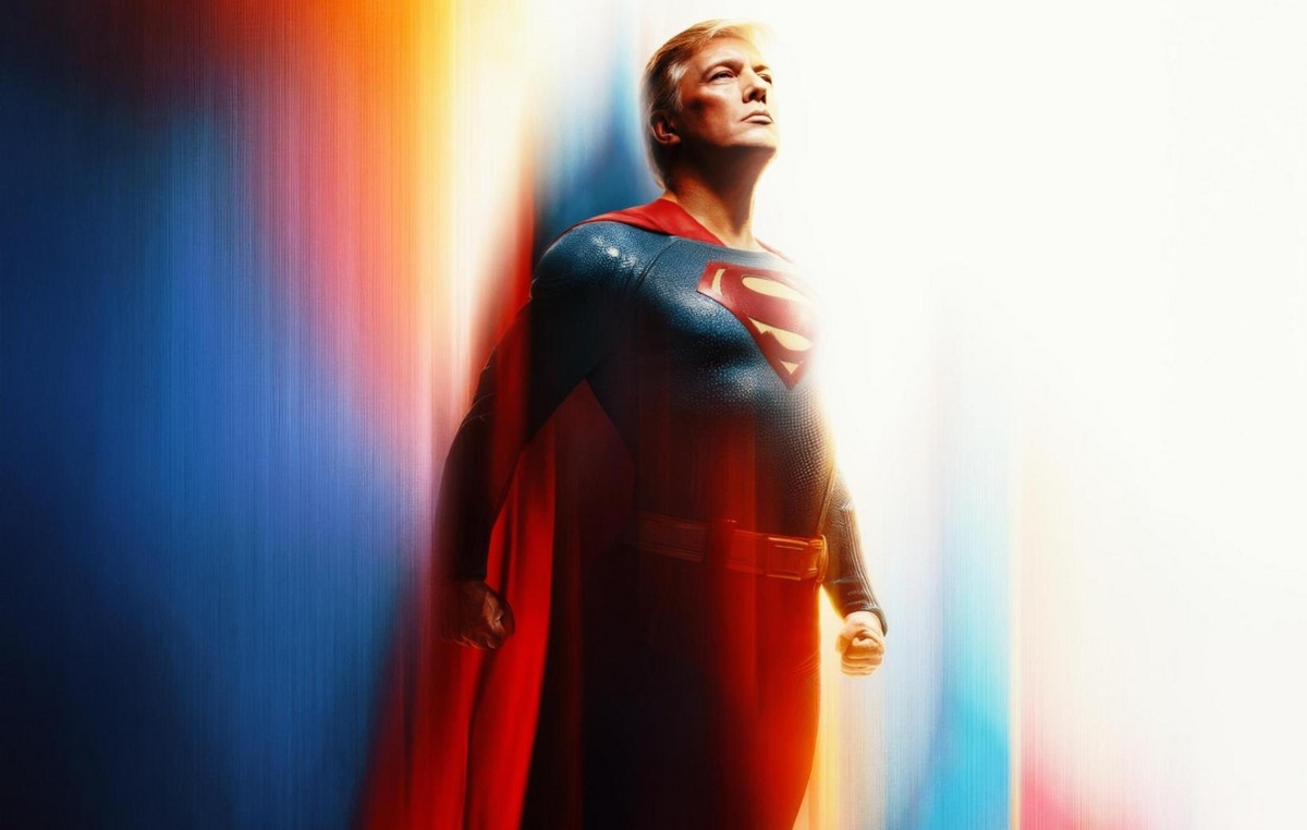 Donald Trump has been transformed into ... superman - the White House ...