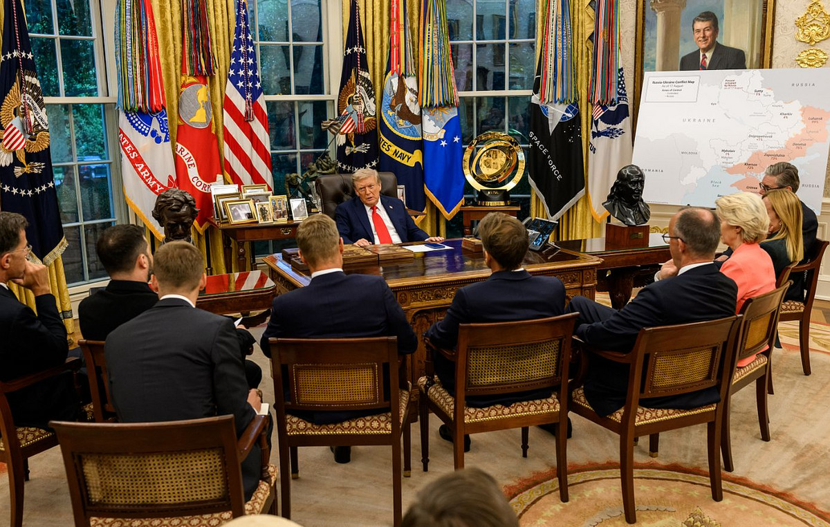 Photos from the White House with Trump and European leaders - "The ...