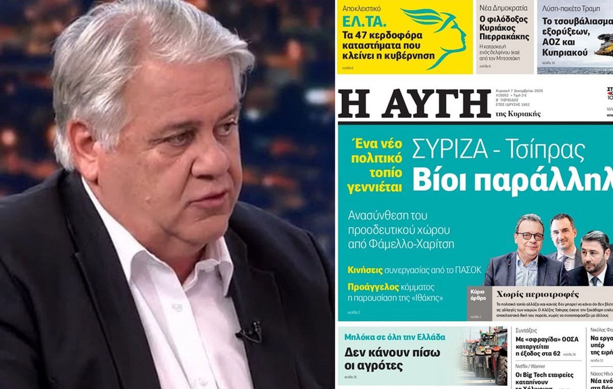 Παραιτήθηκε ο διευθυντής της εφημερίδας «Αυγή» εξαιτίας του σημερινού ...