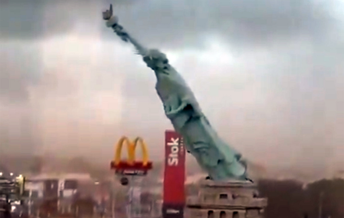 Severe weather in Brazil - The replica of the Statue of Liberty fell ...